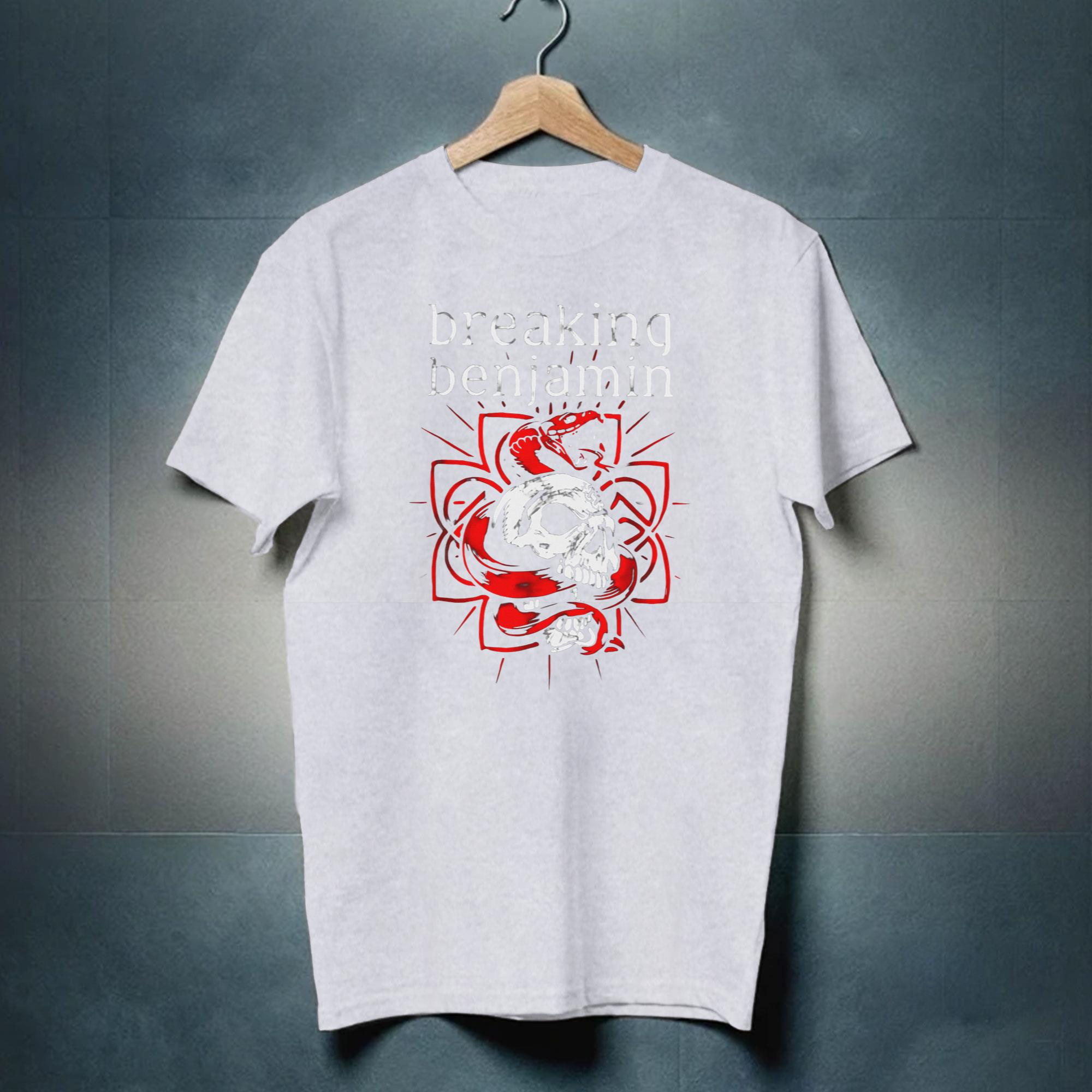 Breaking Benjamin T-Shirt, Breaking Benjamin Band Logo Graphic T-Shirt ...