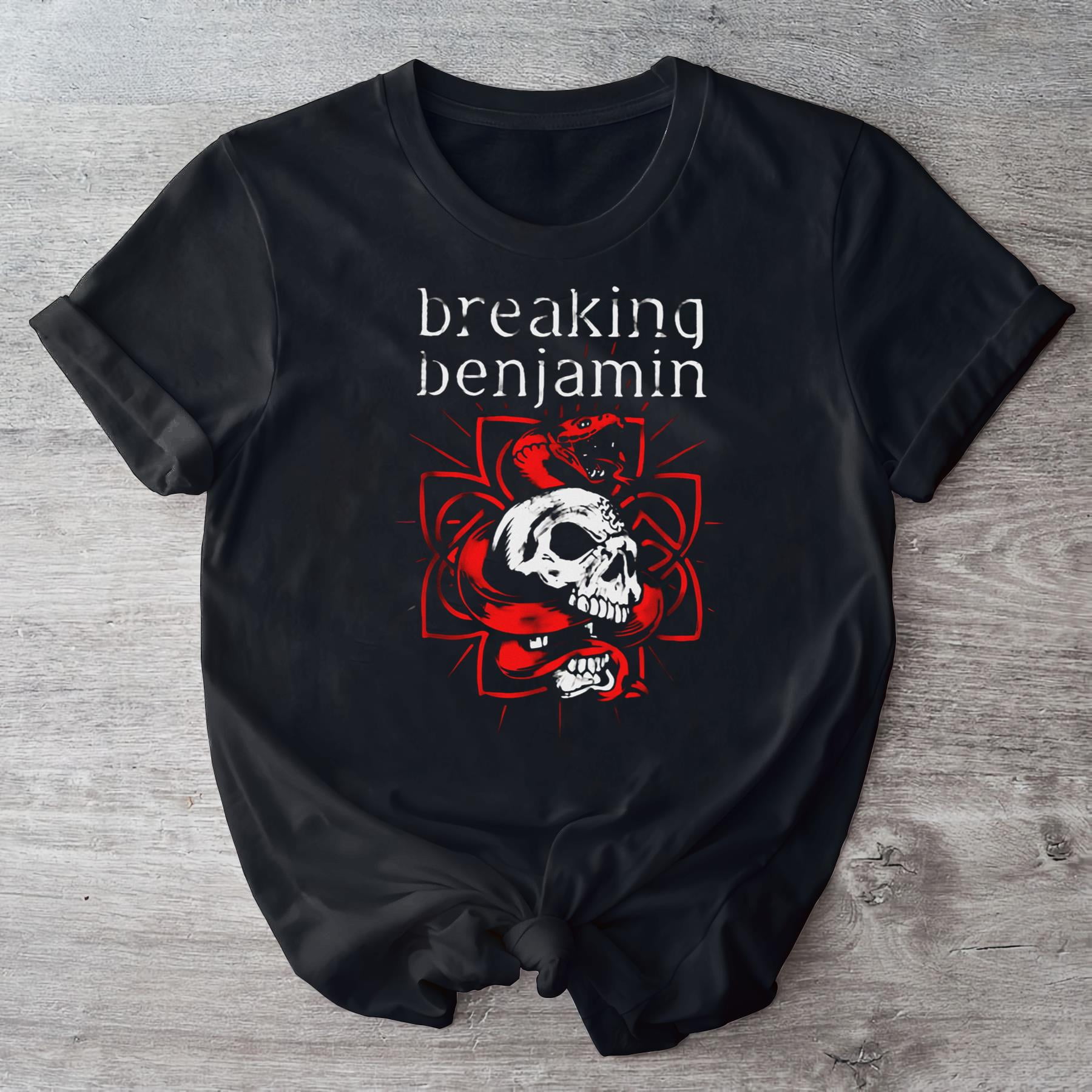 Breaking Benjamin T-Shirt, Breaking Benjamin Band Logo Graphic T-Shirt ...