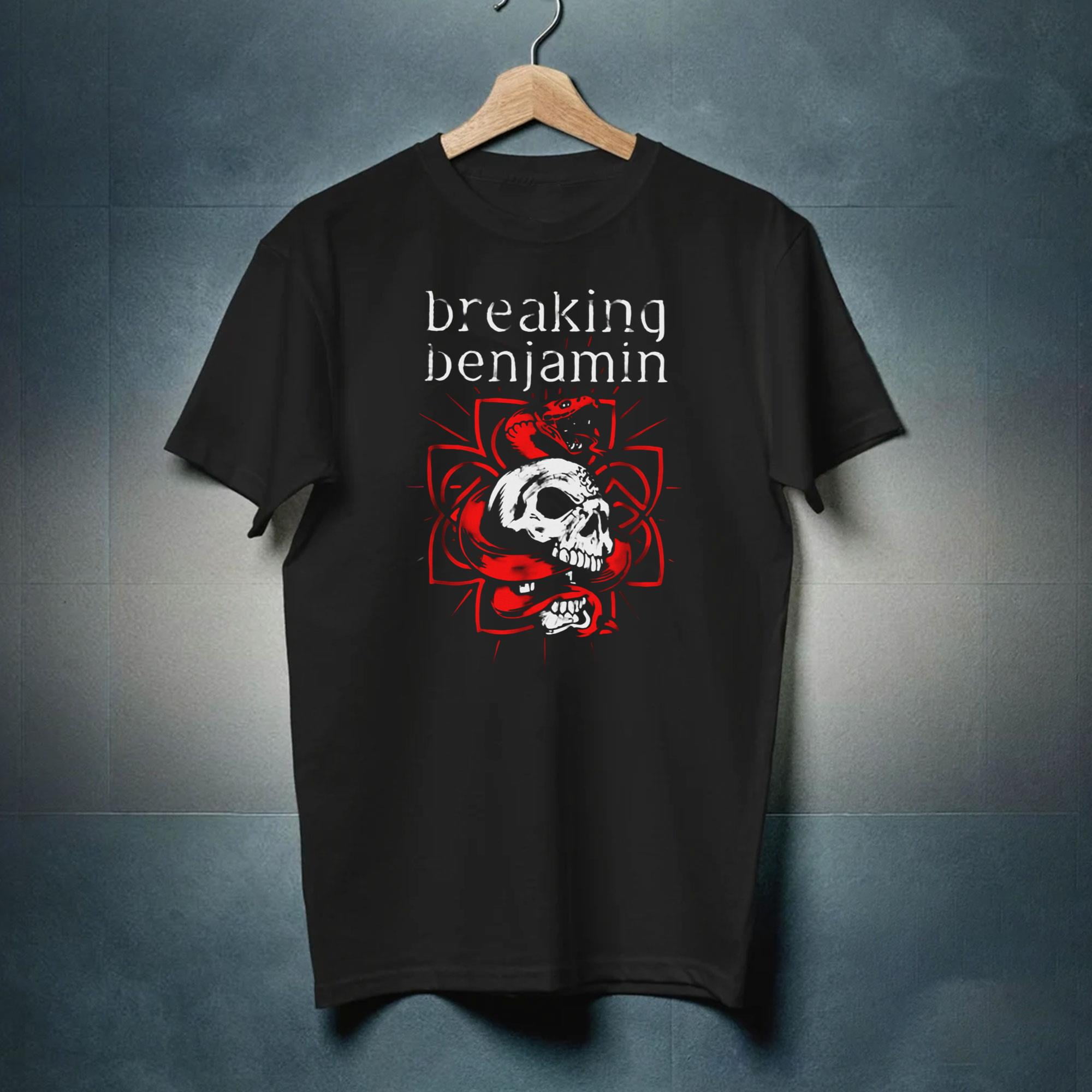 Breaking Benjamin T-Shirt, Breaking Benjamin Band Logo Graphic T-Shirt ...