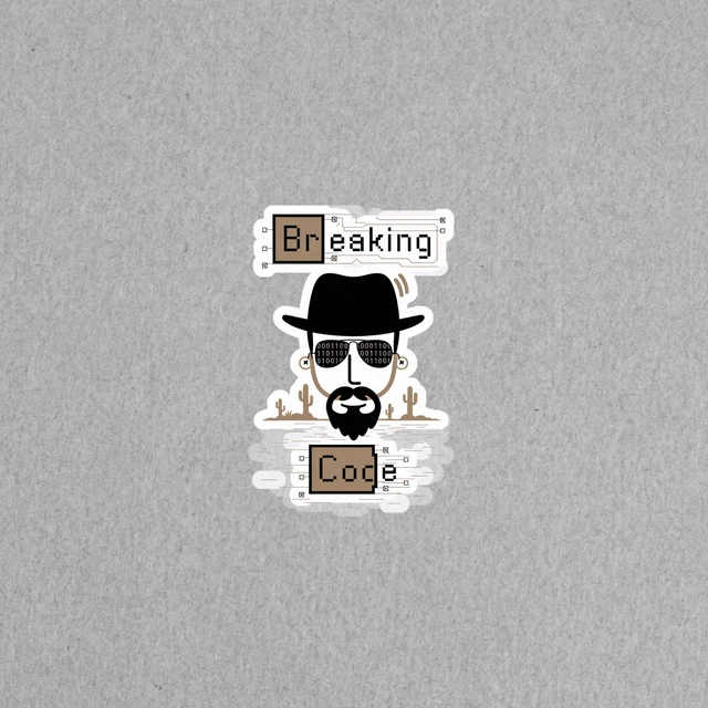 Breaking Code Sticker - Programmer Hacker Decal For Laptops And ...