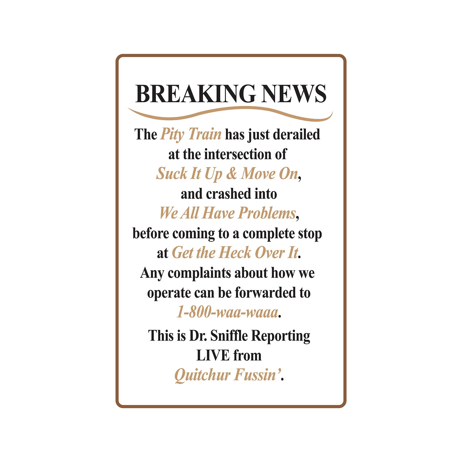 Breaking News Decal | Indoor/Outdoor | 9