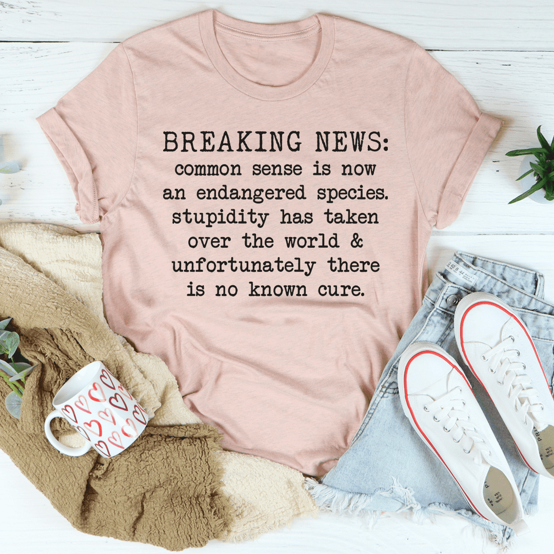 Breaking News Tee Mauve S Peachy Sunday T-Shirt - Walmart.com
