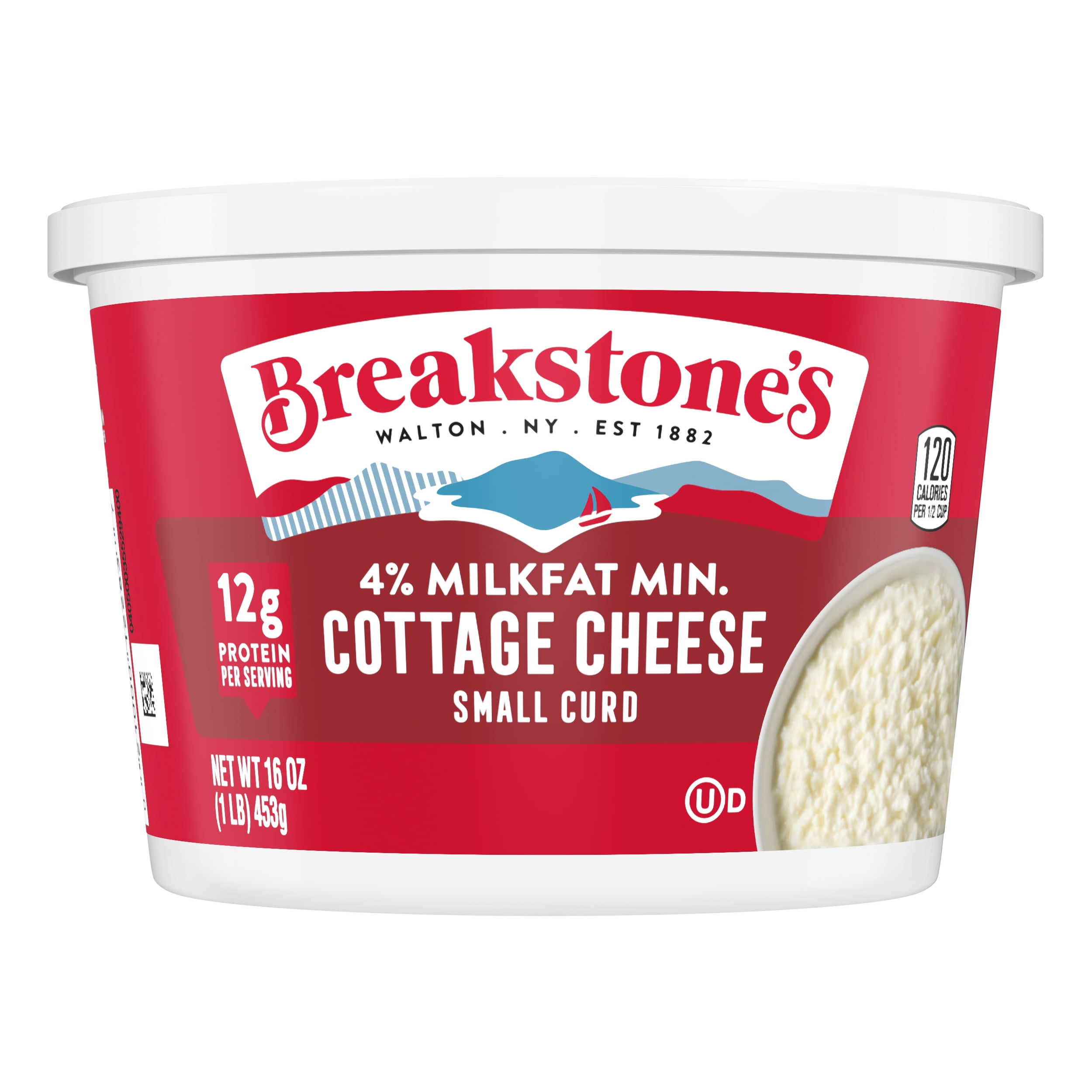 Breakstone's Small Curd Cottage Cheese with 4% Milkfat, 16 oz Tub ...