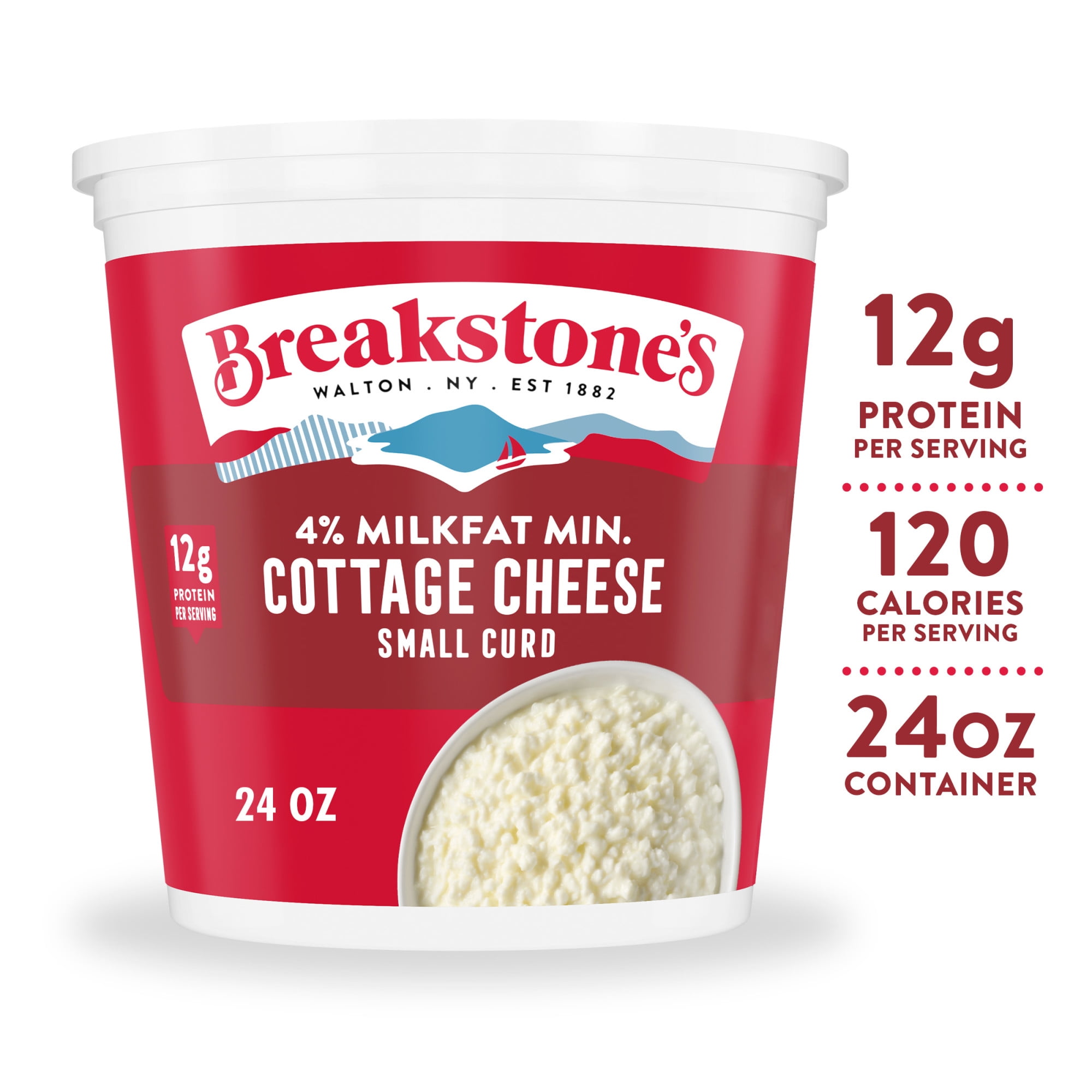 Breakstone's Small Curd Cottage Cheese with 4% Milkfat, 24 oz Tub ...