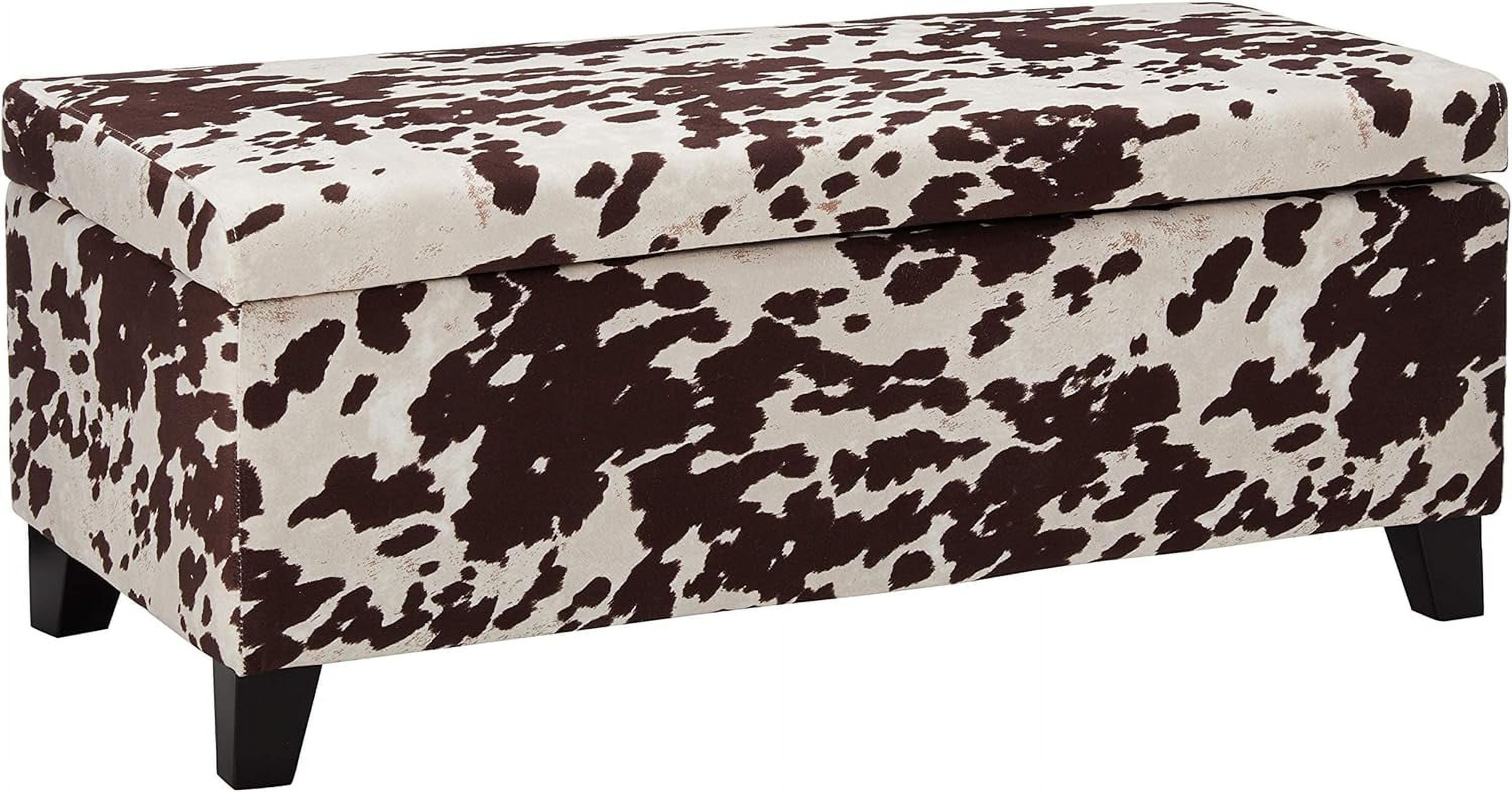 Breanna Storage Ottoman Bench, Milk Cow Print - Walmart.com