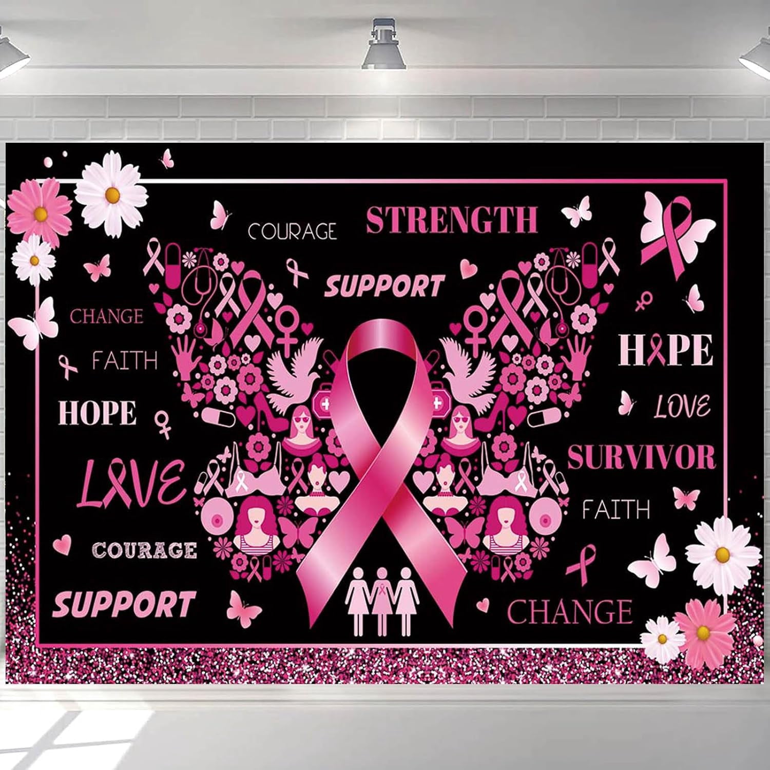 Breast Cancer Awareness Backdrop October Breast Cancer Charity ...