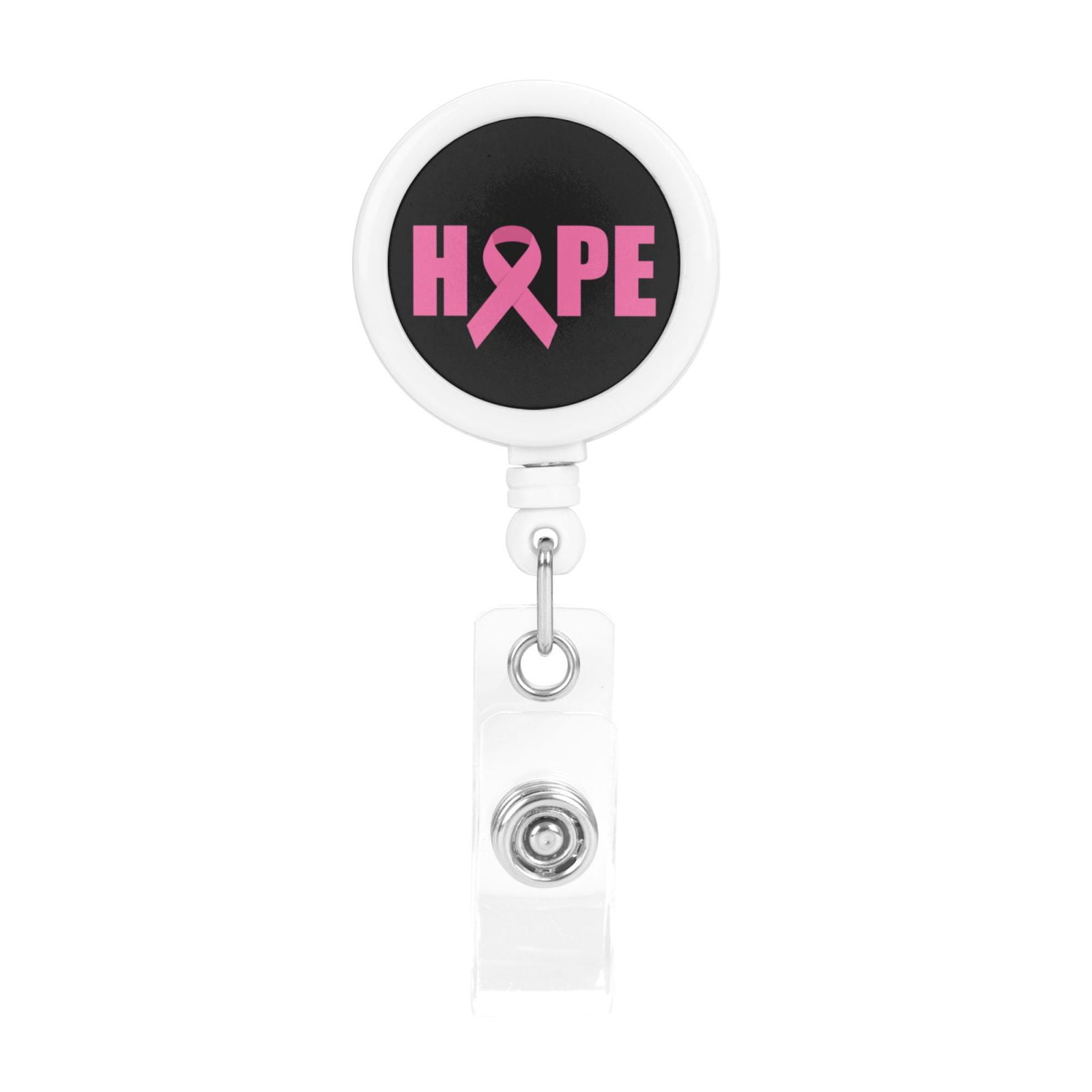 Breast Cancer Awareness Badge Reel Retractable Badge Holder ID Card ...