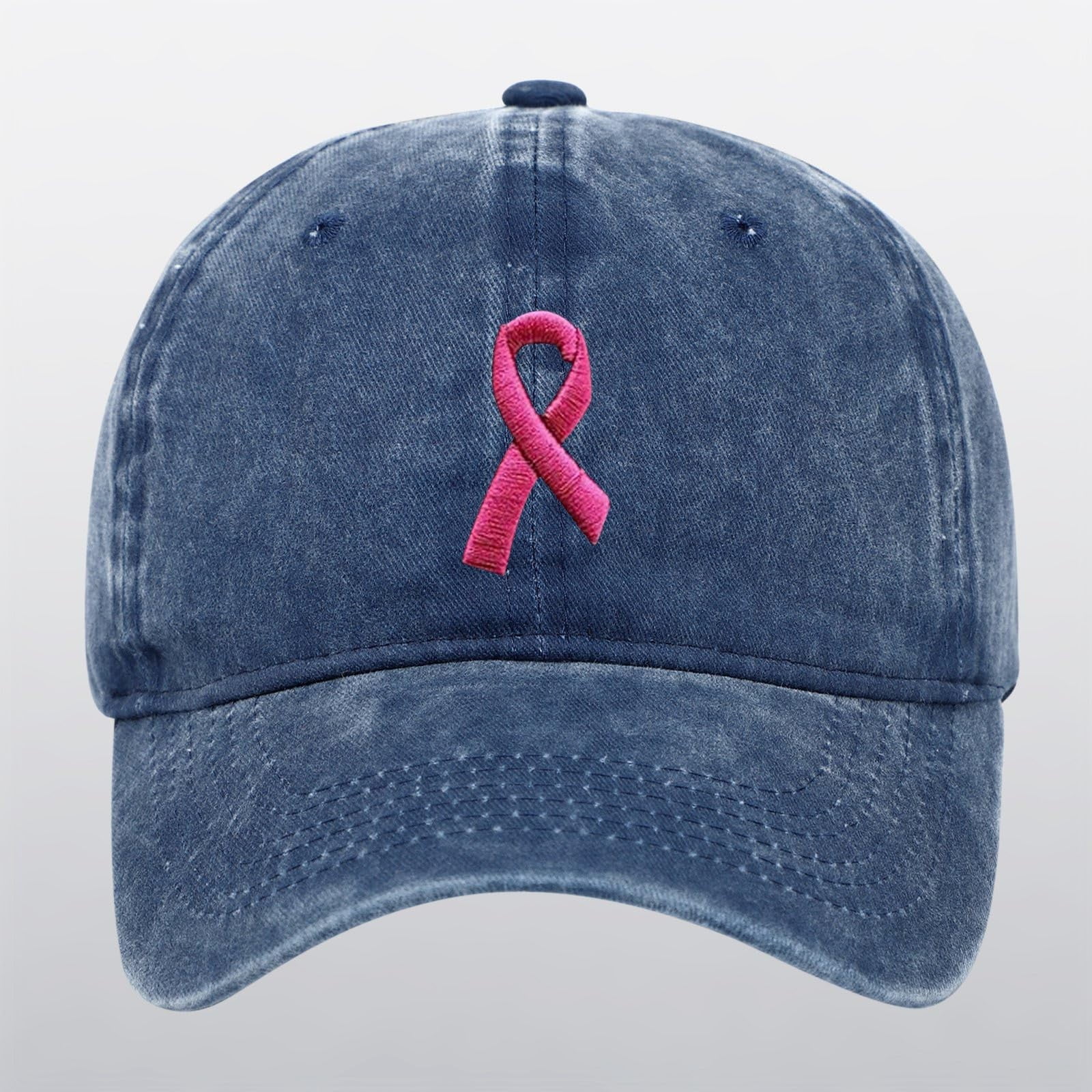 Breast Cancer Awareness Baseball Cap, Pink Ribbon Embroidered ...