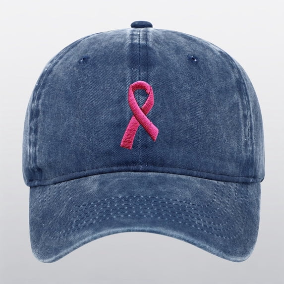 Breast Cancer Awareness Baseball Cap, Pink Ribbon Embroidered ...