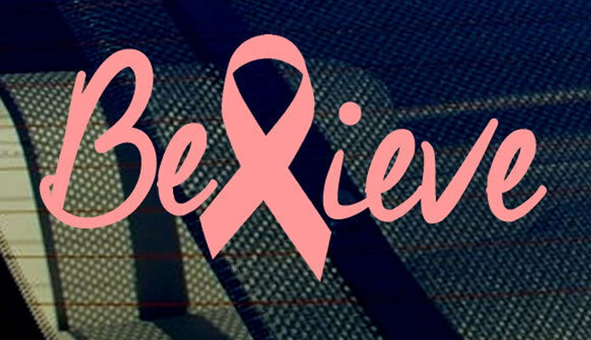 Breast Cancer Awareness Believe Pink Ribbon Car Vinyl Decal Sticker 14 ...