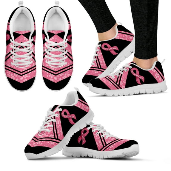 Breast Cancer Awareness Design Sneakers Pink Ribbon Print Lightweight ...
