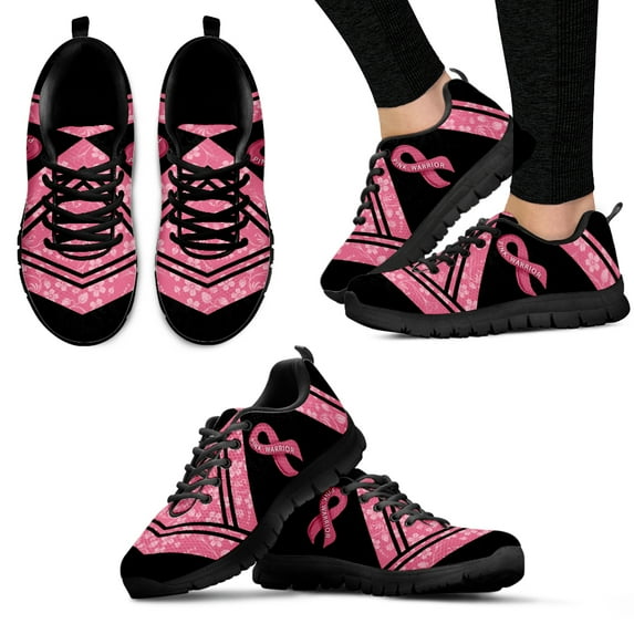 Breast Cancer Awareness Design Sneakers Pink Ribbon Print Lightweight ...