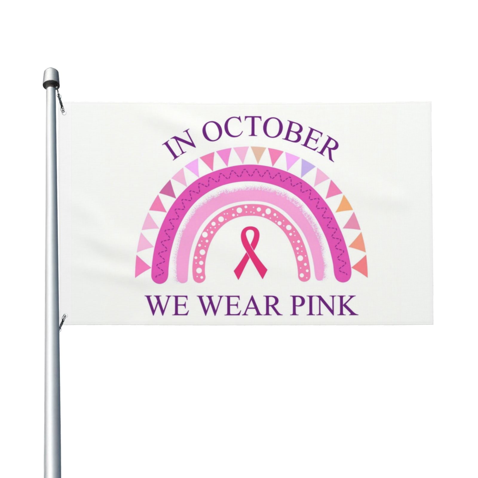Breast Cancer Awareness Flag 3x5 Ft Double-Sided Flag Outdoor Sign ...