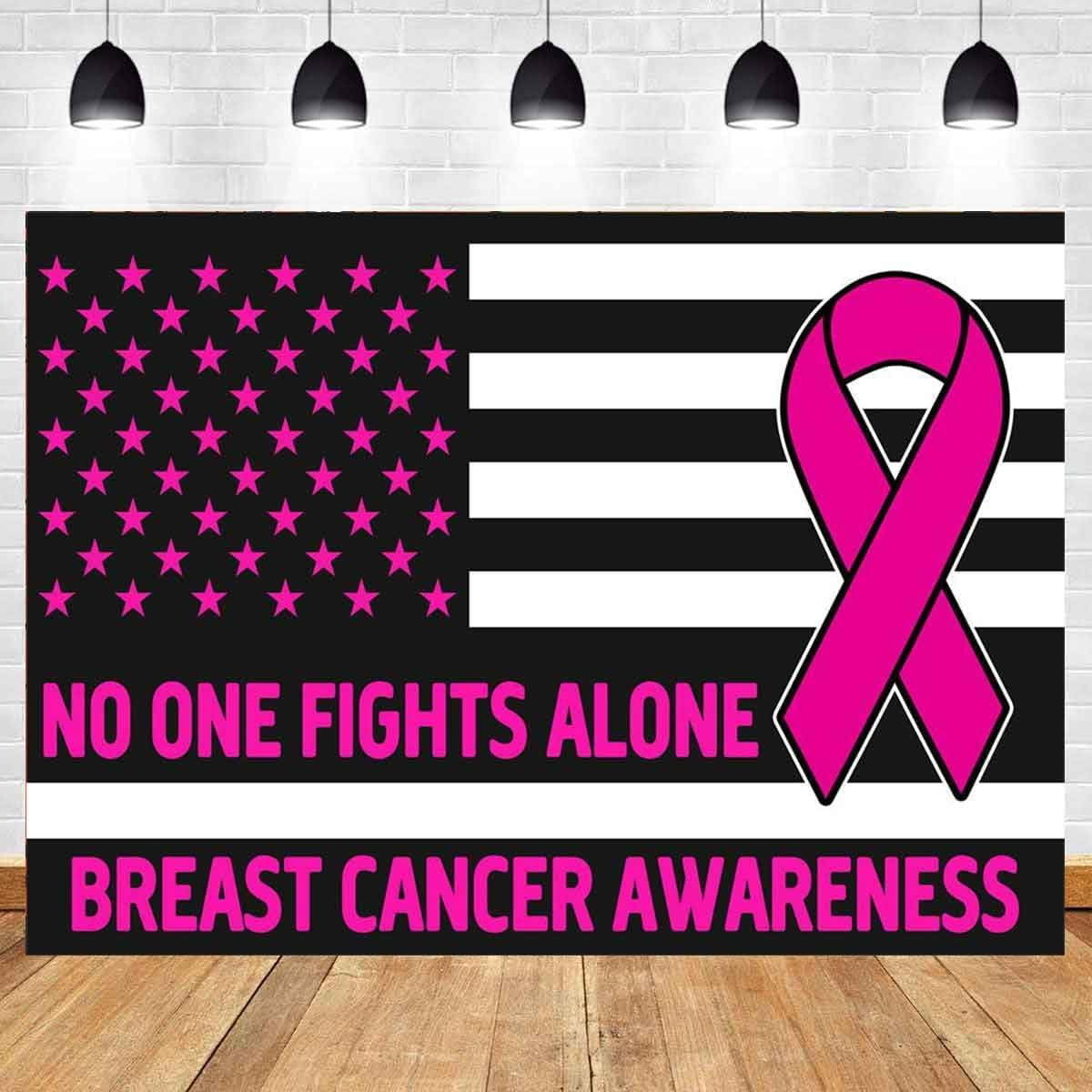 Breast Cancer Awareness Flag Beautiful Backdrop for Pink Ribbon Party ...