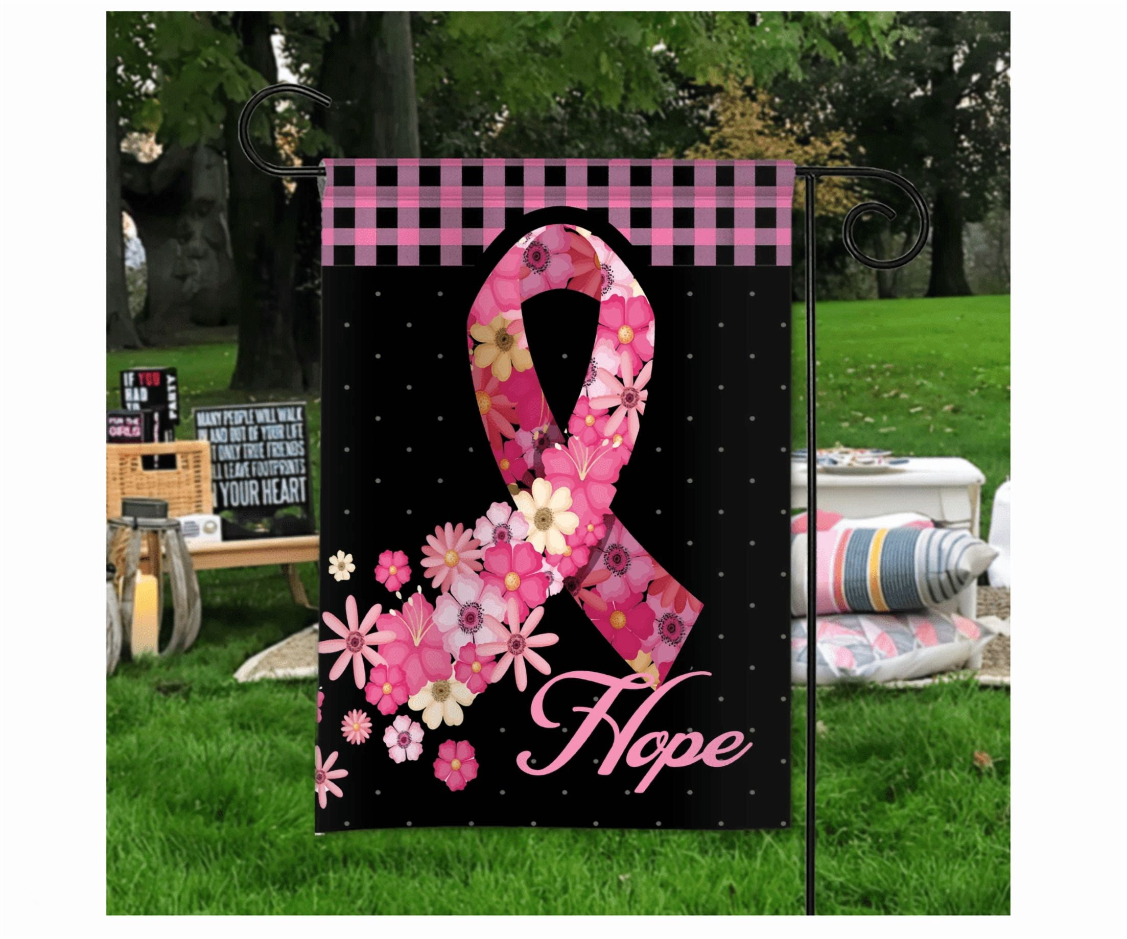 Breast Cancer Awareness Flag, Breast Cancer Pink Ribbon Flag, Faith ...