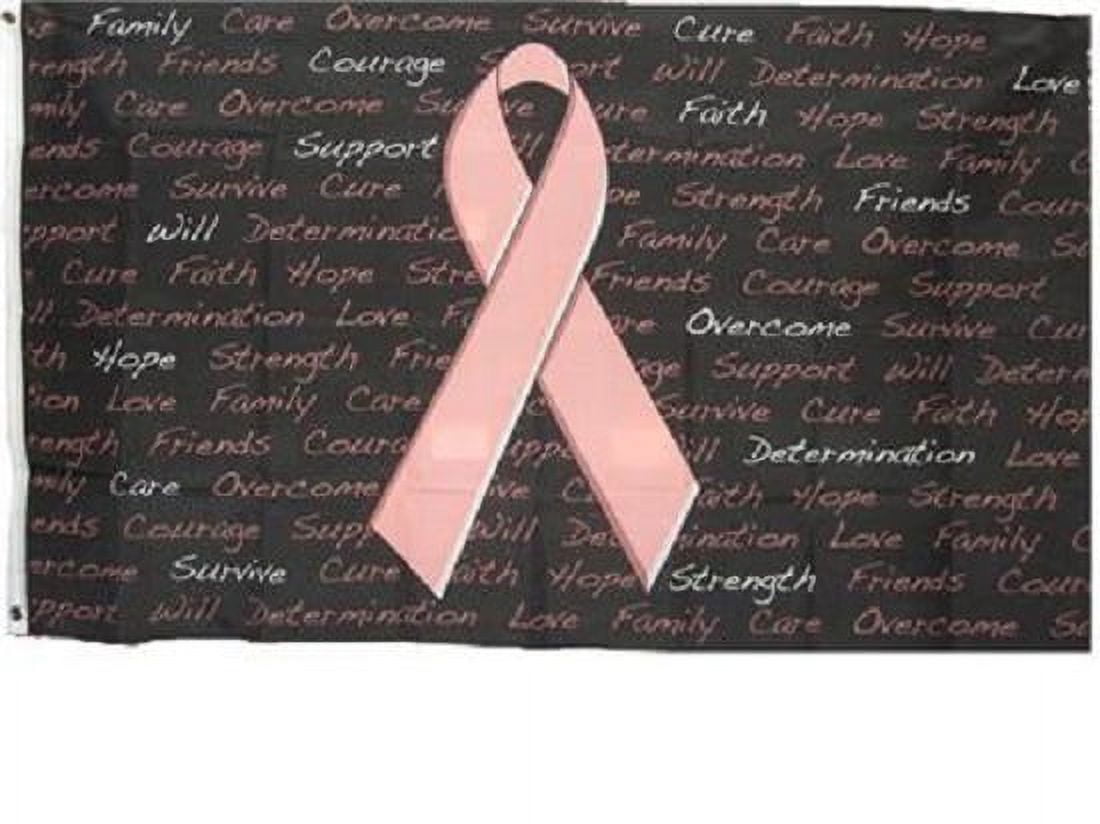 Breast Cancer Awareness Flag Pink Ribbon Banner Inscriptions Pennant ...