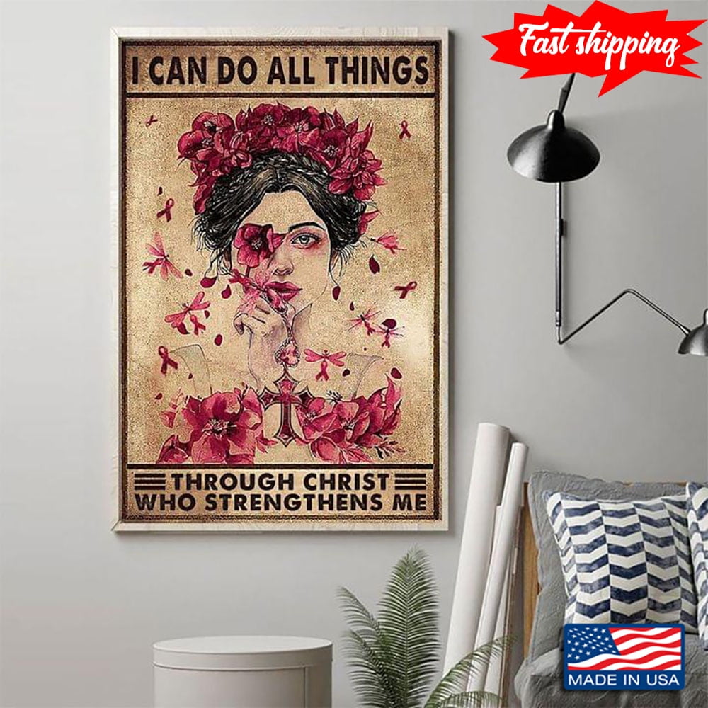 Breast Cancer Awareness Girl With Pink Ribbons, Dragonflies & Jesus ...