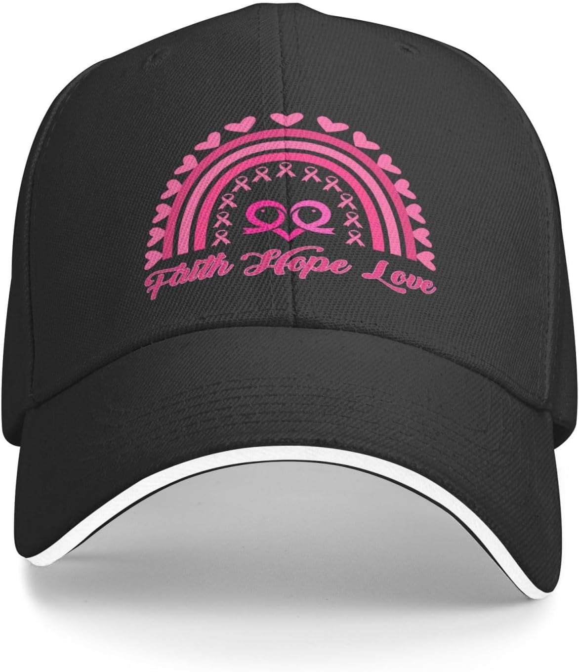 Breast Cancer Awareness Hat Pink, Women Faith Hope Love Baseball Cap ...