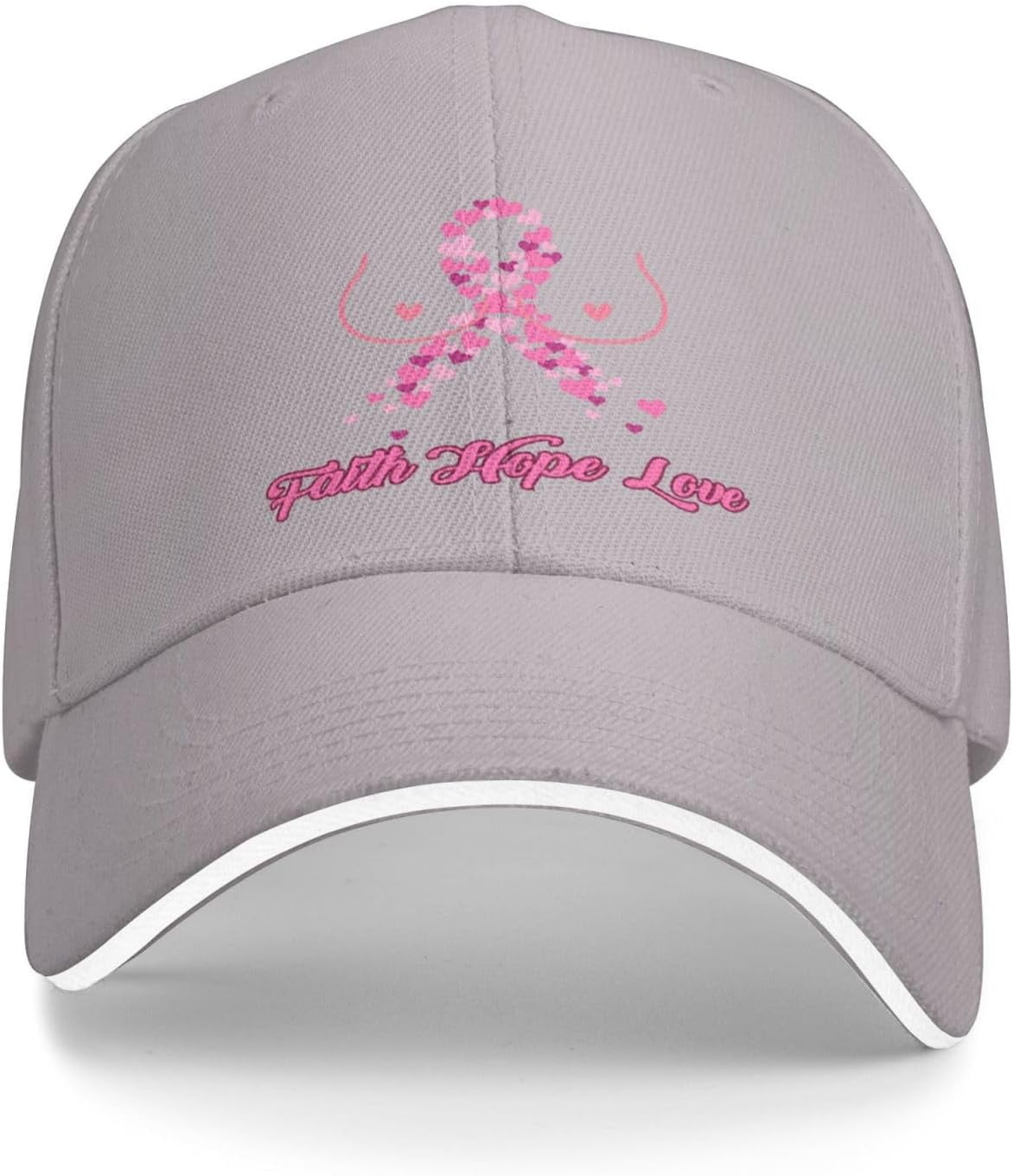 Breast Cancer Awareness Hat Pink, Women Faith Hope Love Baseball Cap ...