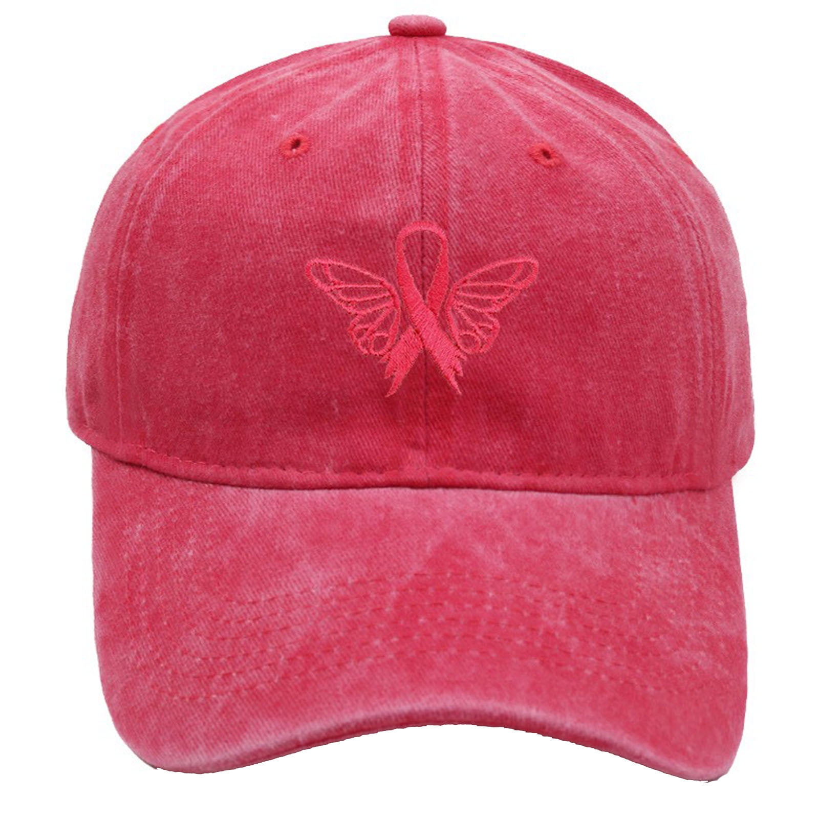 Breast Cancer Awareness Hat for Women,Embroidered Pink Ribbon Denim ...