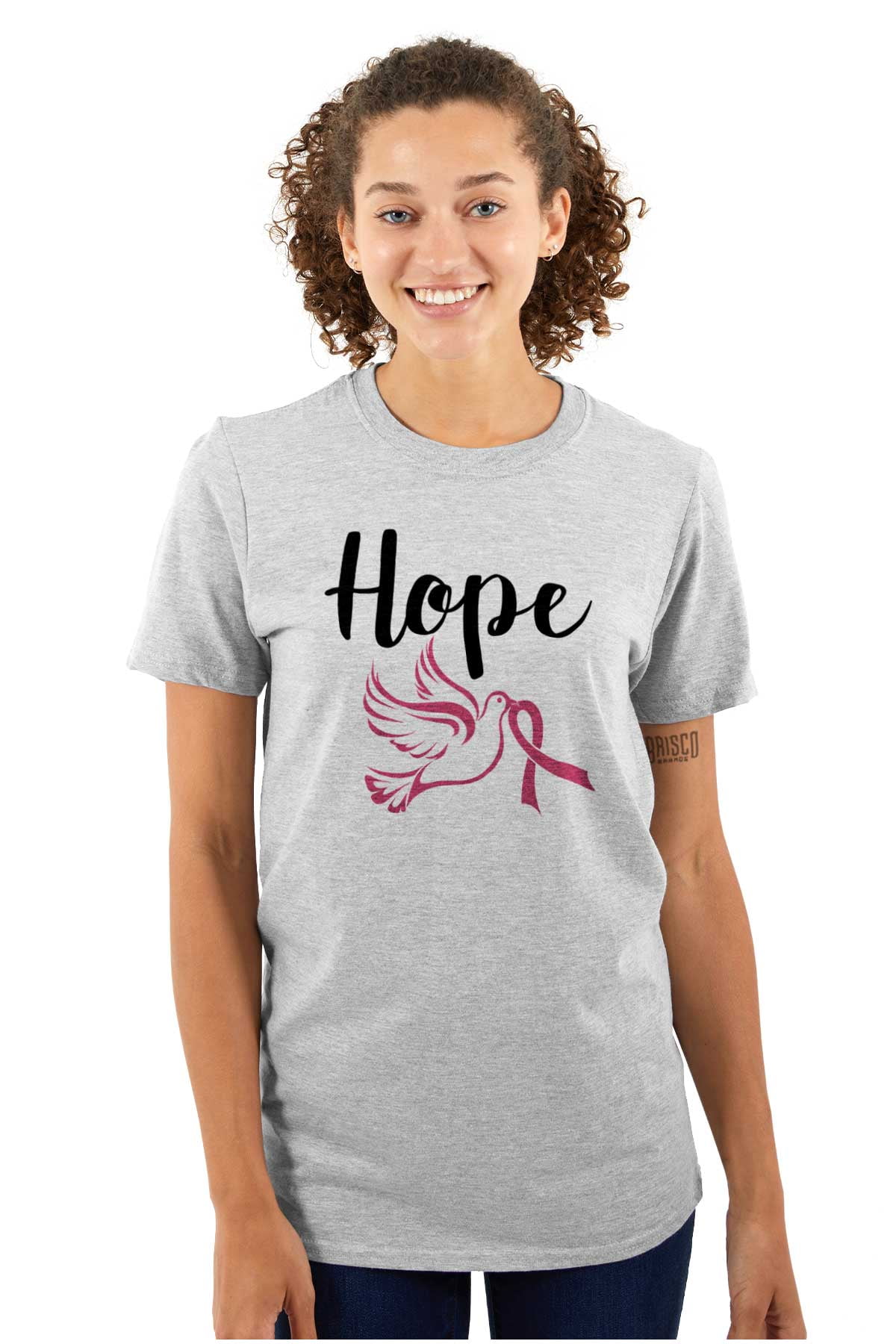Breast Cancer Awareness Hope Dove Women's Plus Size Graphic Tee Brisco ...