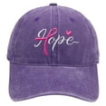 Cancer Awareness Hope Hat Womens Letter Embroidered Pink Washed ...