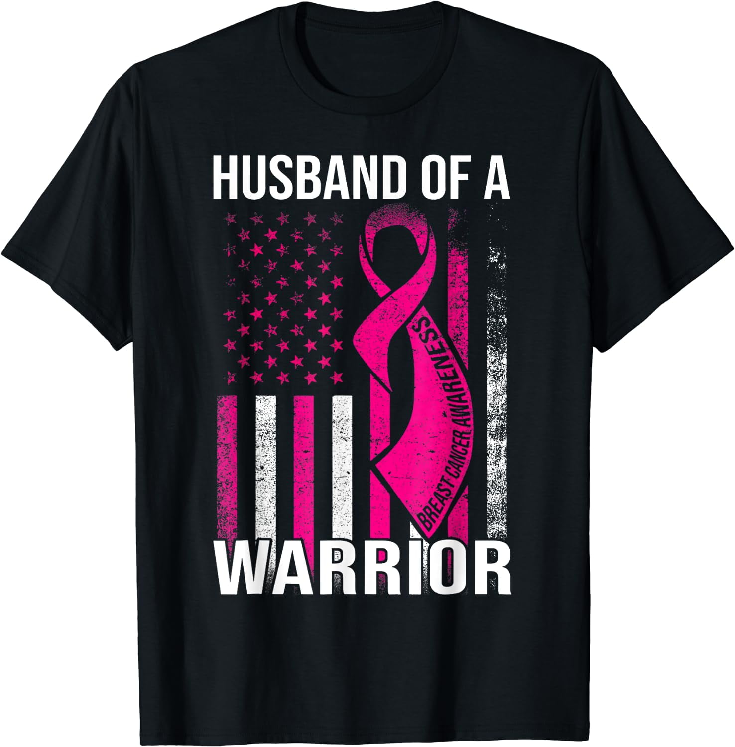 Breast Cancer Awareness Husband Of A Warrior Support Squad T-Shirt ...
