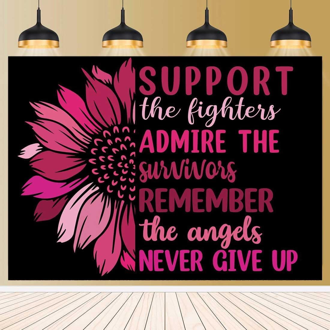 Breast Cancer Awareness Inspirational Backdrop for Pink Ribbon Walk ...