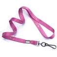 Breast Cancer Awareness Lanyard with Swivel Hook - Pink Ribbon Print ...