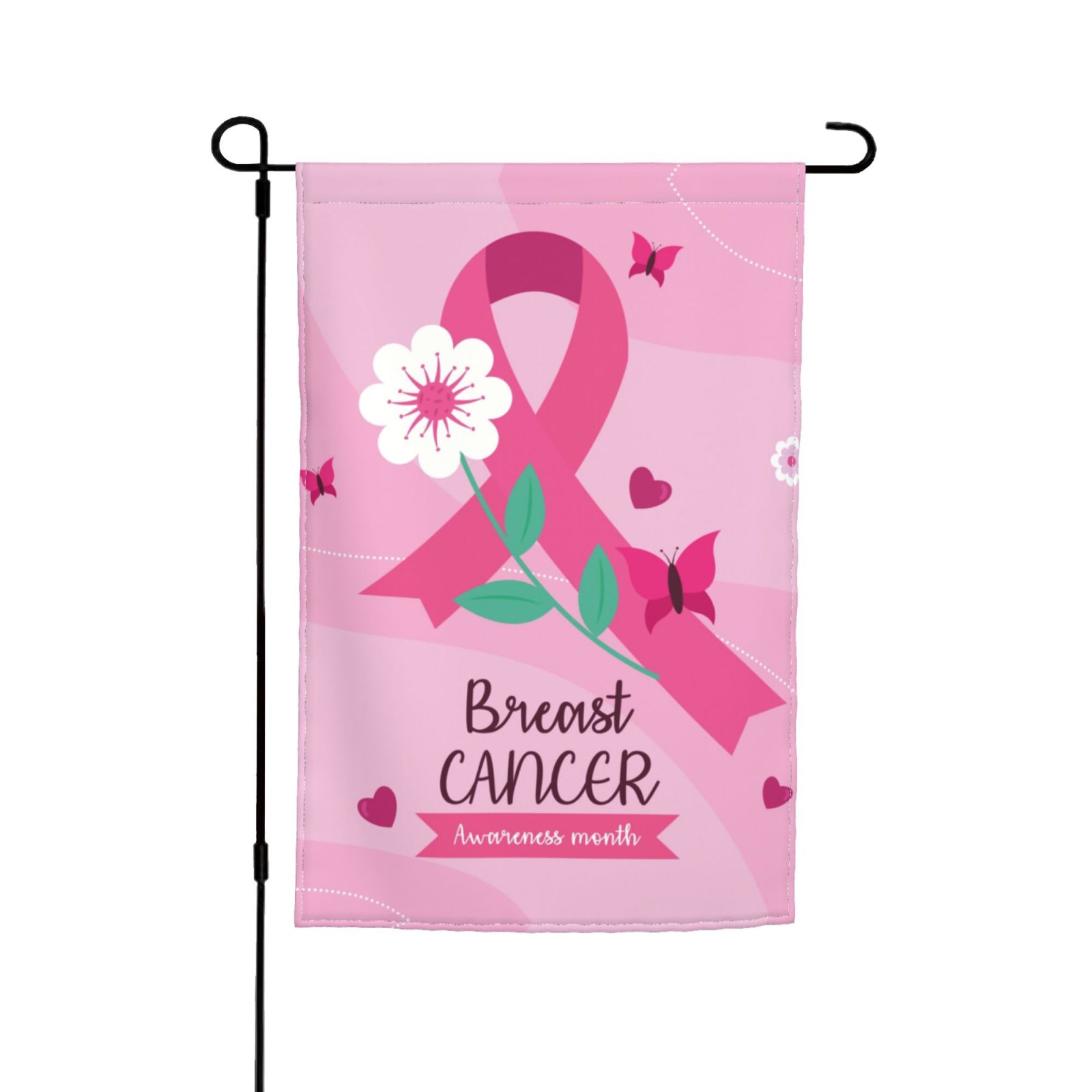 Breast Cancer Garden Flags