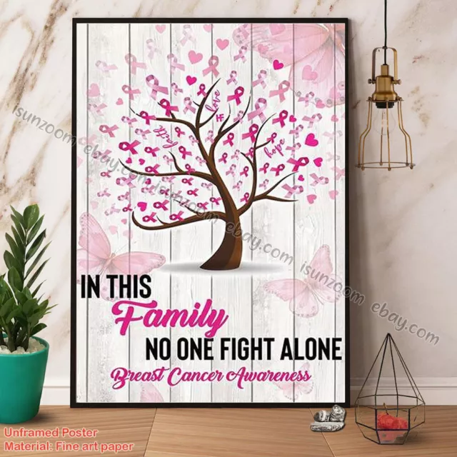 Breast Cancer Awareness No One Fight Alone Pink Butterfly Lovely Gift ...