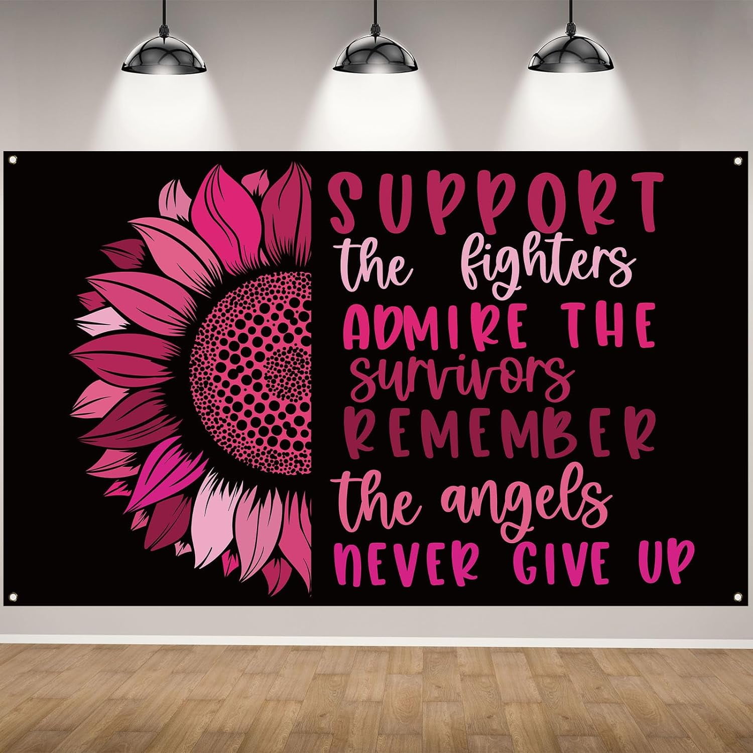 Breast Cancer Awareness Photo Booth Backdrop Pink Ribbon Party ...