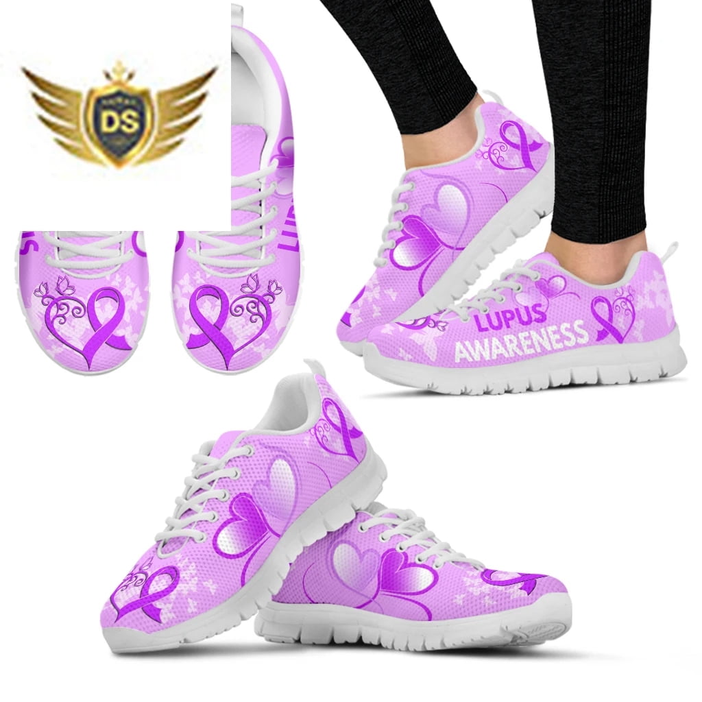 Breast Cancer Awareness Pink Flower Ribbon Pattern Printed Women Tennis ...