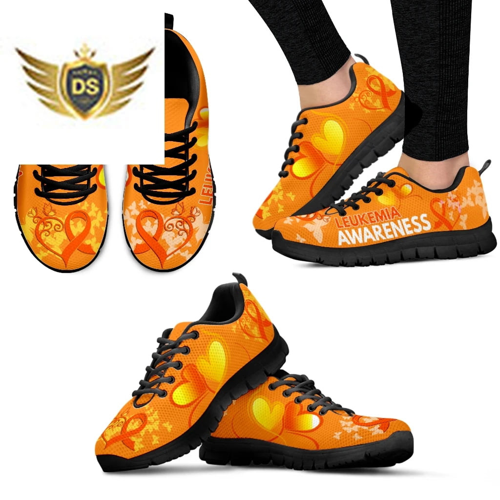 Breast Cancer Awareness Pink Flower Ribbon Pattern Printed Women Tennis Shoes Lightweight Lace ...