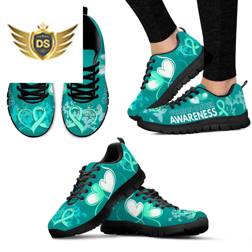 Breast Cancer Awareness Pink Flower Ribbon Pattern Printed Women Tennis ...