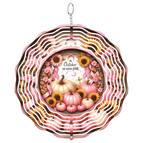 Breast Cancer Awareness Pink Pumpkin Stained Glass Suncatcher, UV ...
