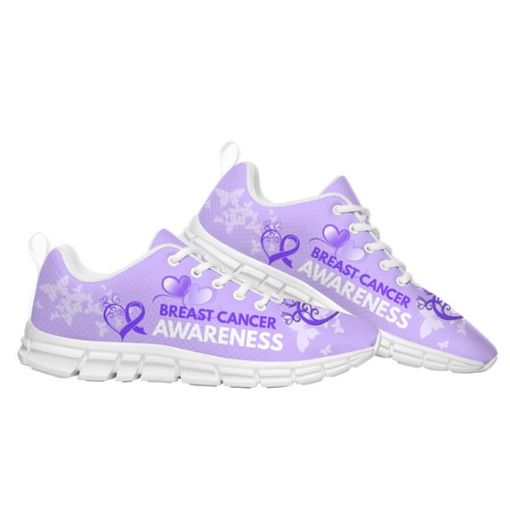Breast Cancer Awareness Pink Ribbon Design Sports Custom Shoes High ...