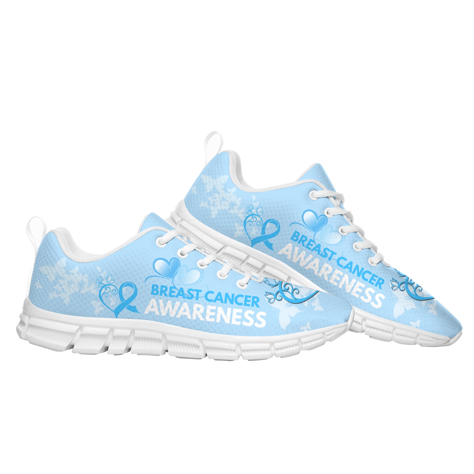 Breast Cancer Awareness Pink Ribbon Design Sports Custom Shoes High ...