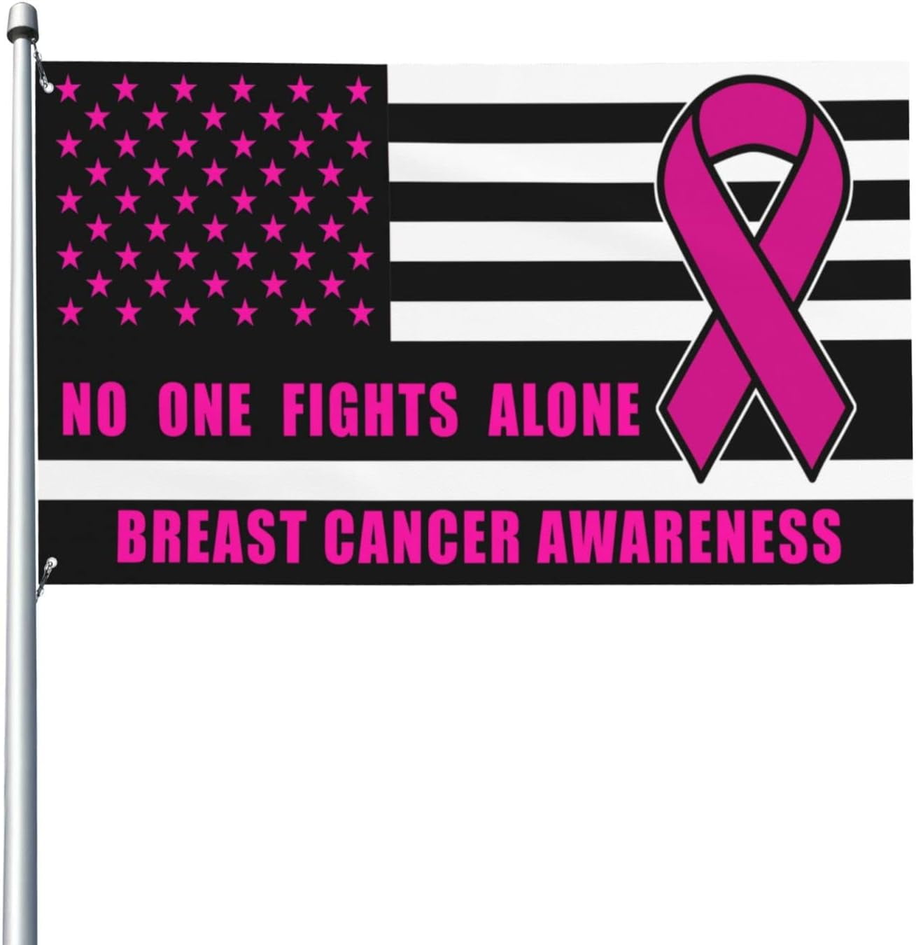 Breast Cancer Awareness Pink Ribbon Flag 2x3 ft Faith Hope Love Garden ...