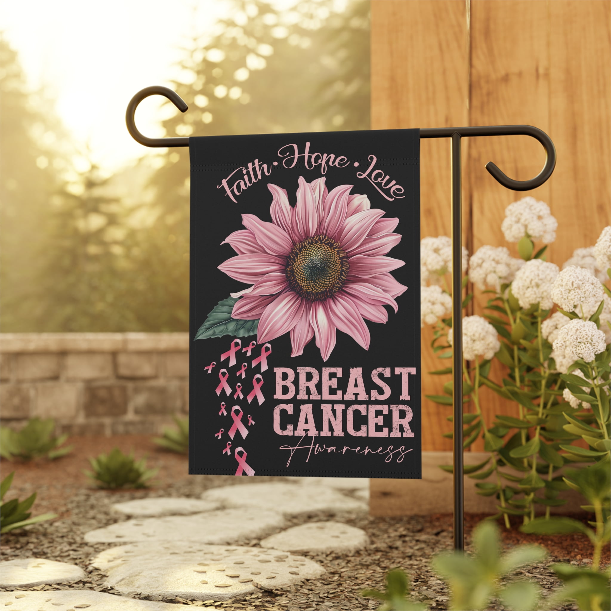 Breast Cancer Awareness Pink Ribbon Flag,Breast Cancer Survivor ID ...