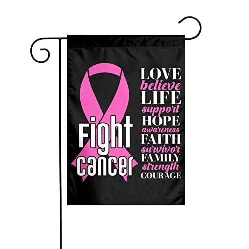 Breast Cancer Awareness Pink Ribbon Flag Double Side Faith Hope Love ...
