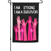 Breast Cancer Awareness Ribbon Garden Sign Flag Holiday Banner Garden ...