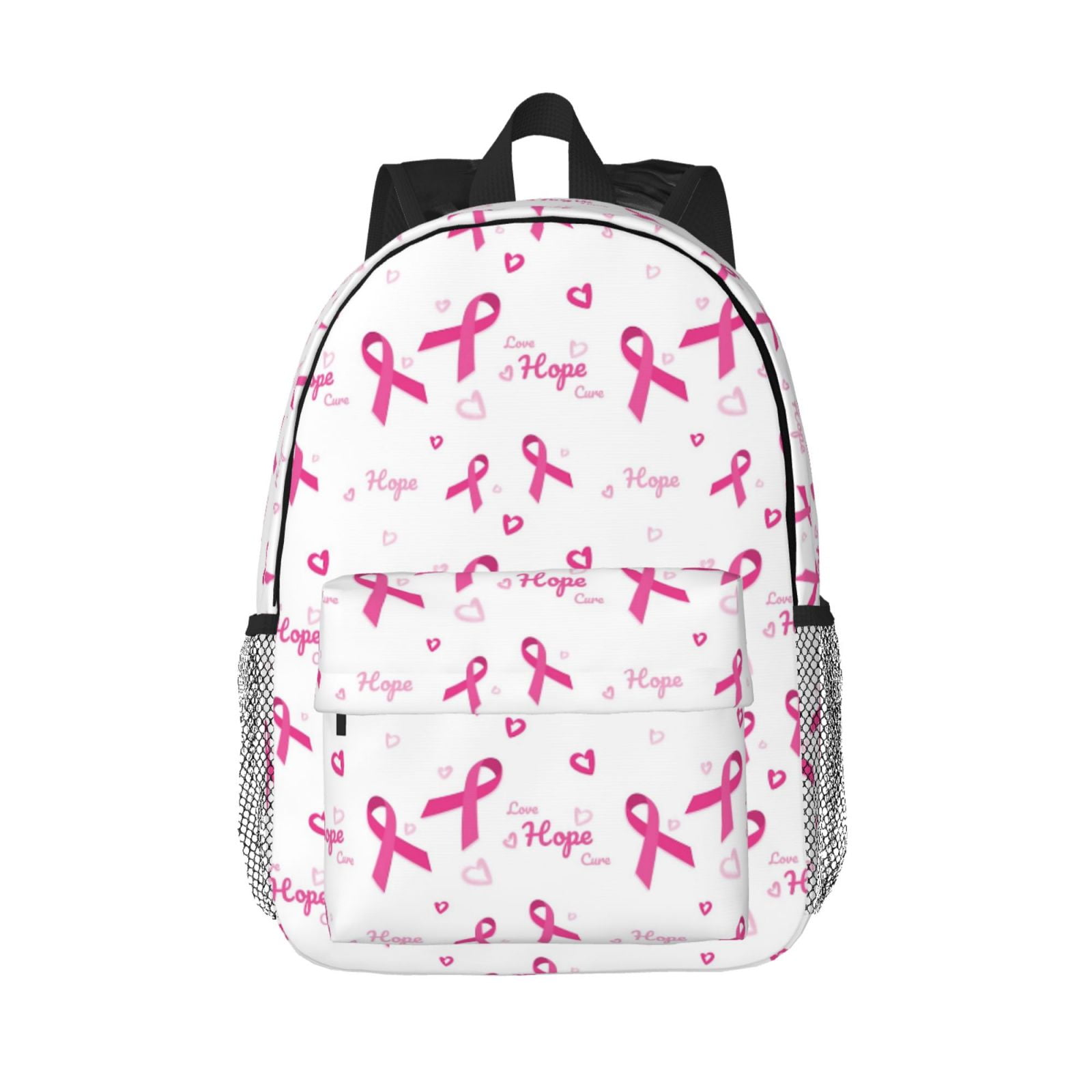 Breast Cancer Awareness Pink Ribbon Love Hope Cure Backpack For Men ...