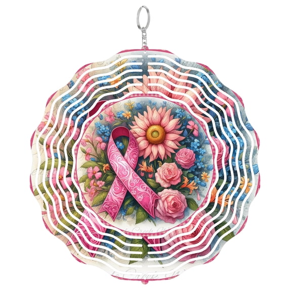 Breast Cancer Awareness Pink Ribbon Stained Glass Suncatcher, UV ...