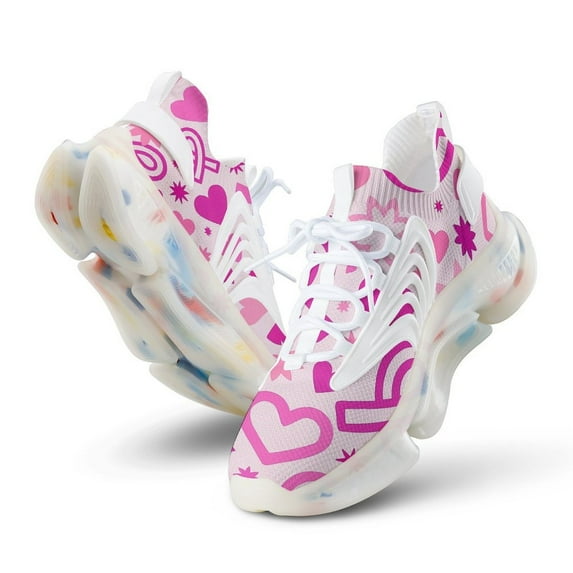 Breast Cancer Awareness Pink Ribbon Walking Shoes for Men Woman ...