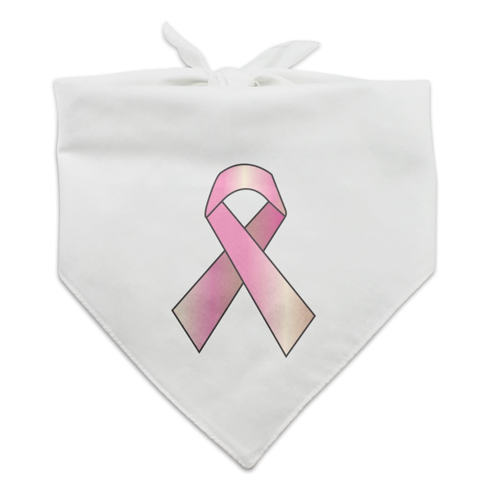 Breast Cancer Awareness Pink Support Ribbon Dog Pet Bandana - White ...