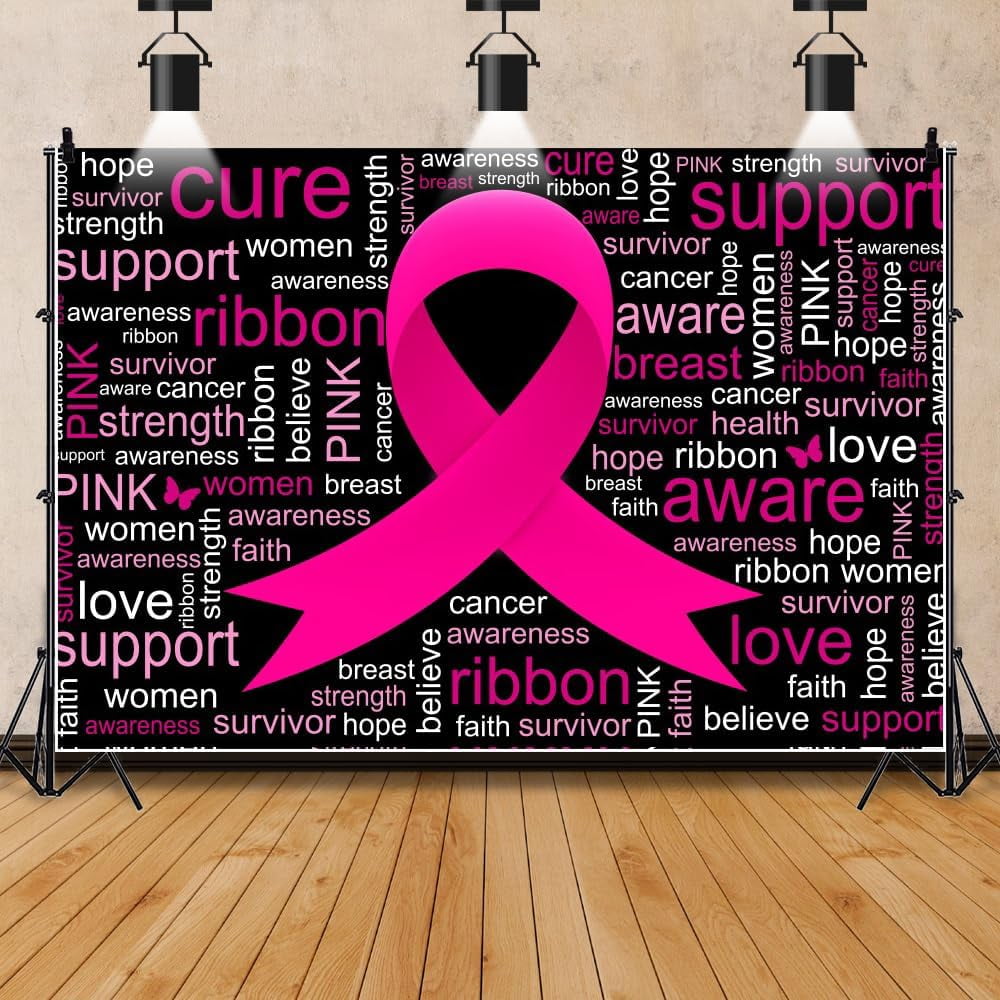 Breast Cancer Awareness Pretty Backdrop Pink Ribbon October Breast ...