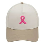 Breast Cancer Awareness Ribbon Embroidered Adjustable Baseball Cap Hats ...