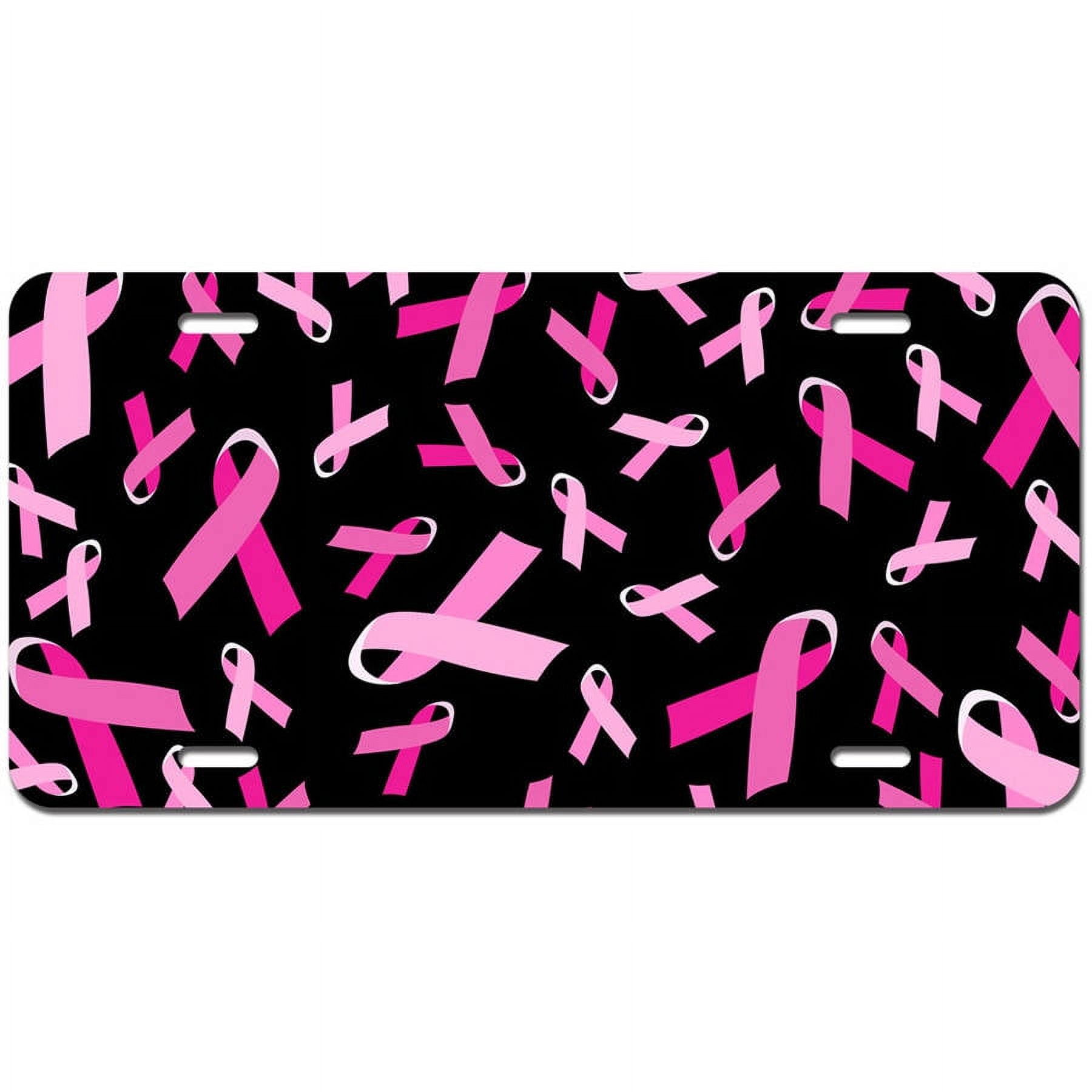 Breast Cancer Awareness Ribbon Novelty Metal Vanity License Tag Plate ...