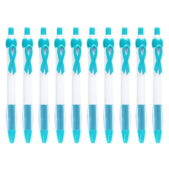 Breast Cancer Awareness Ribbon Pens - 10-Pack Retractable Gel ...